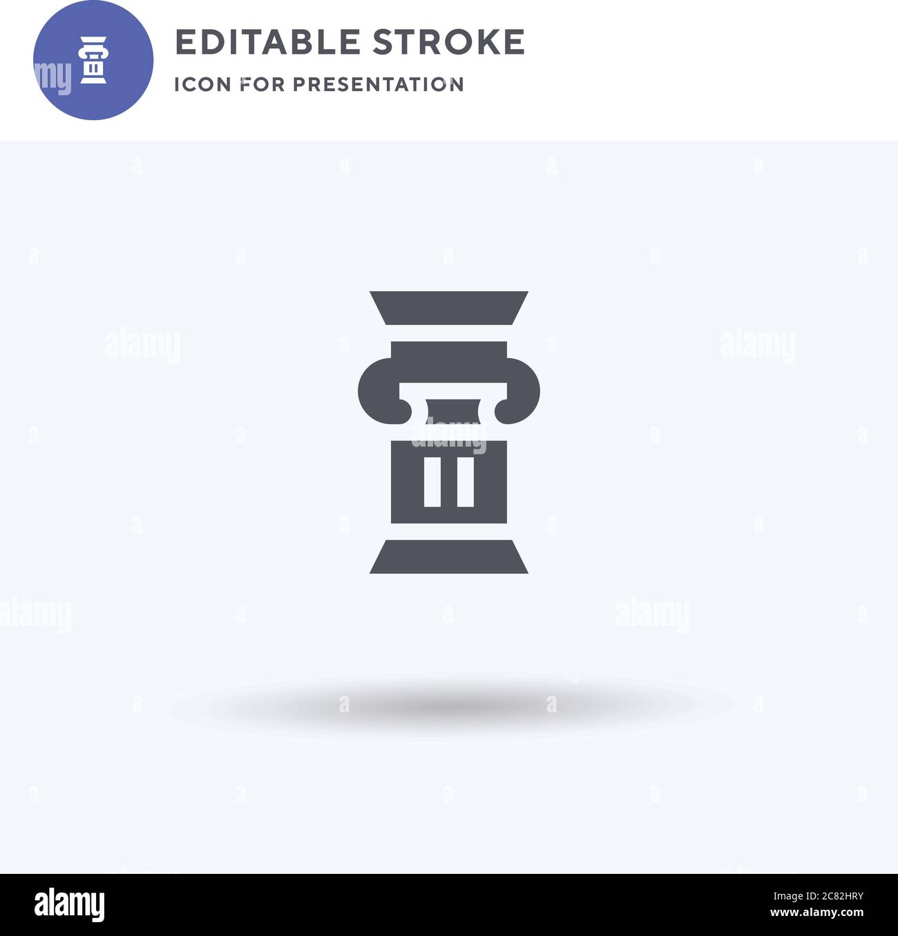 Column icon vector, filled flat sign, solid pictogram isolated on white ...