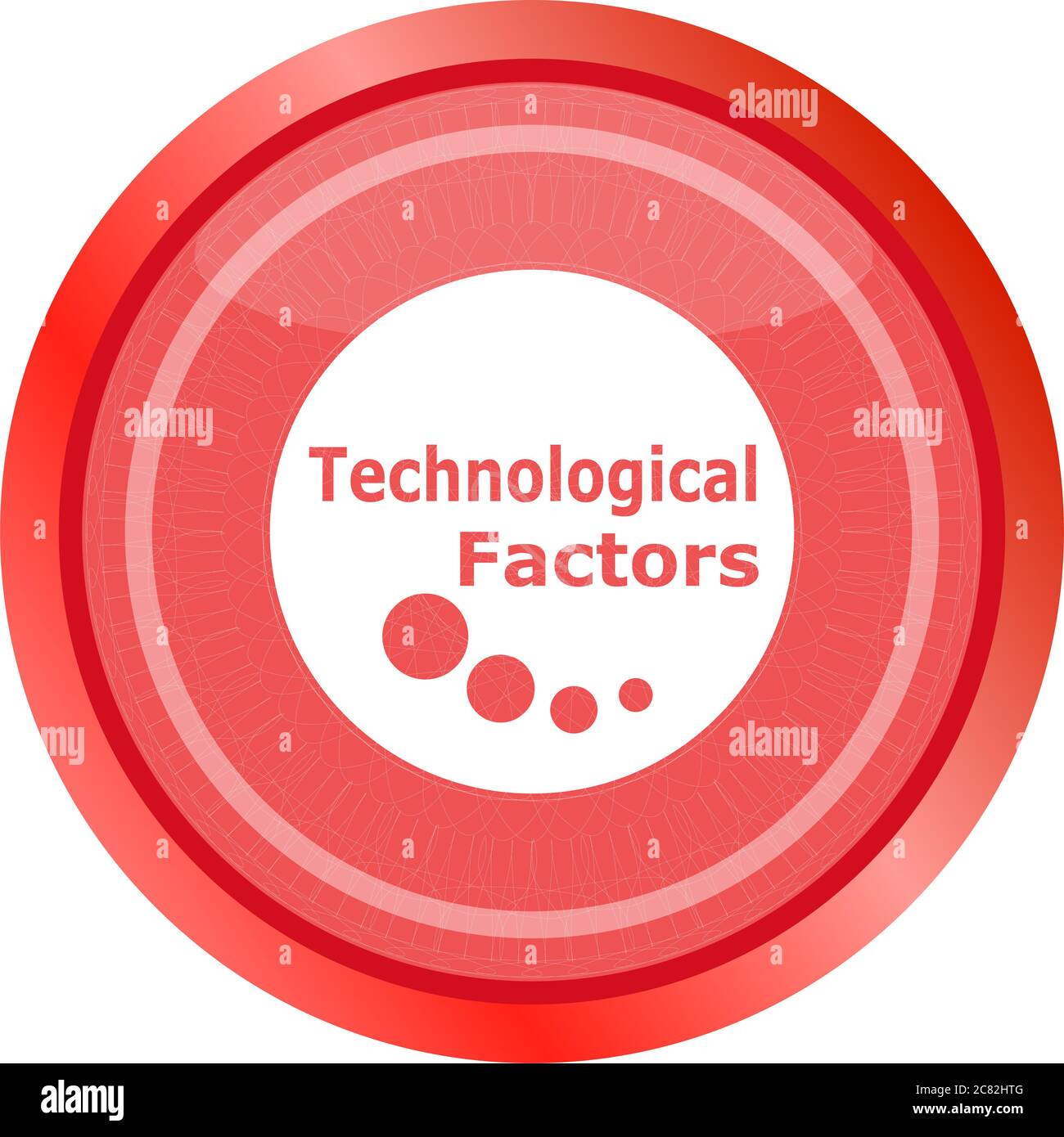 technological factors web button, icon isolated on white Stock Photo ...