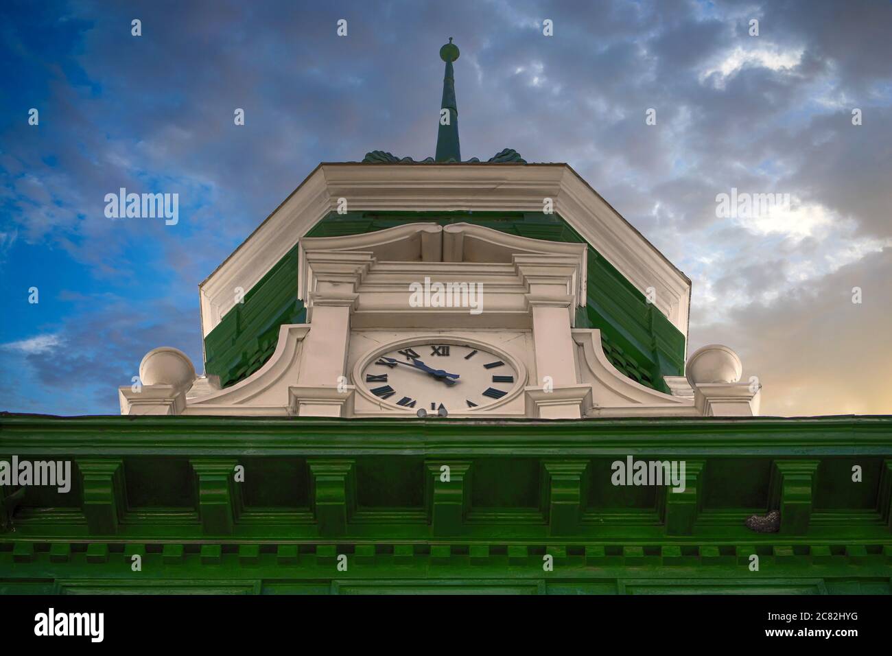 The once Pythian Castle secret society lodge clocktower on OK Street in ...