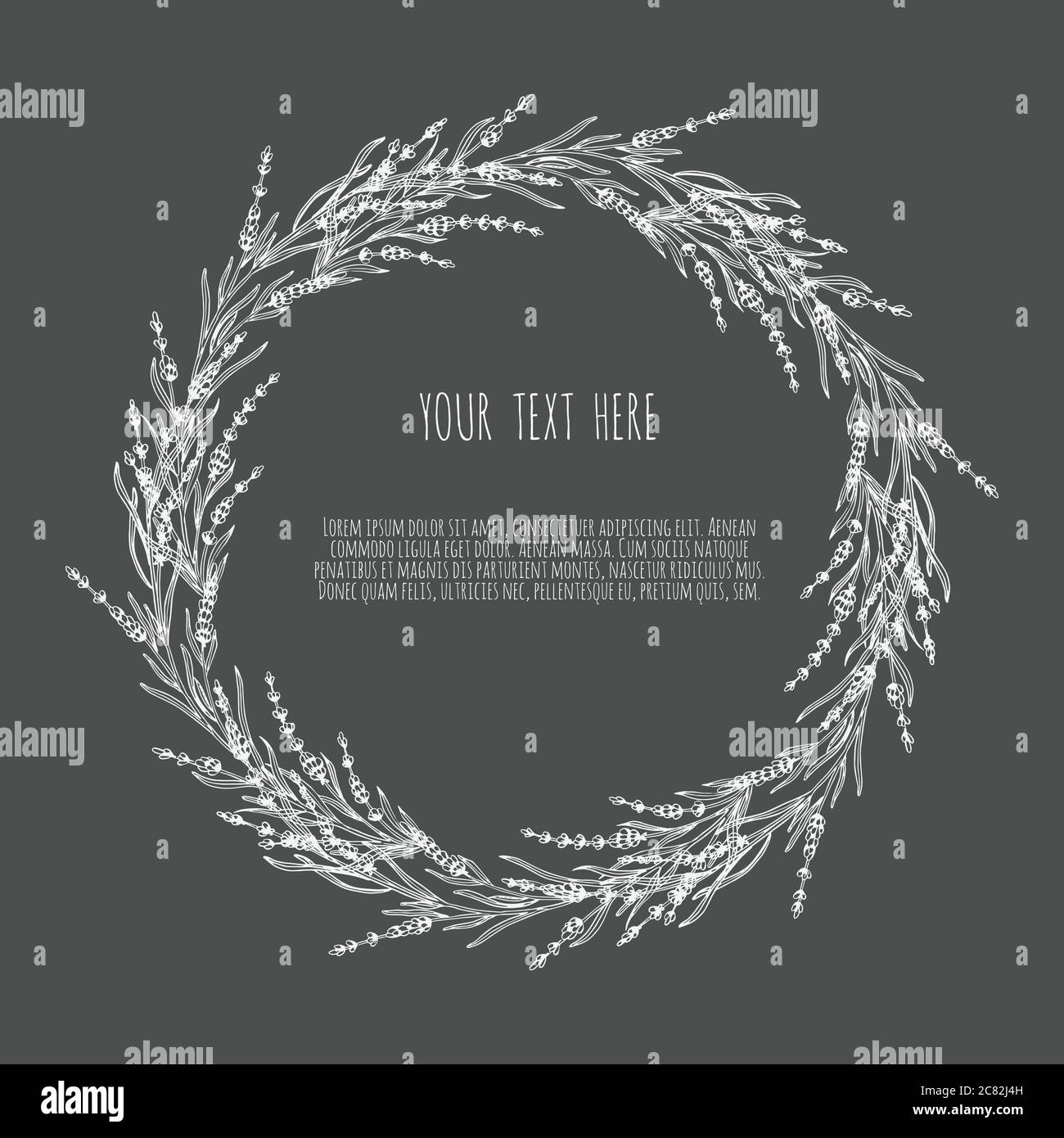 Beautiful vector hand drawn lavender tea herb Illustration. Sketch ...