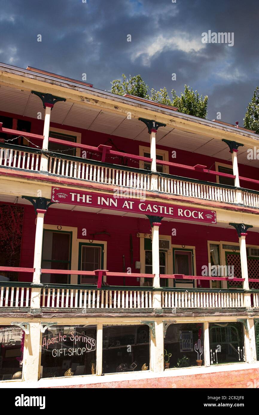 The Inn at Castle Rock on Tombstone Canyon Road in Old Bisbee AZ Stock ...