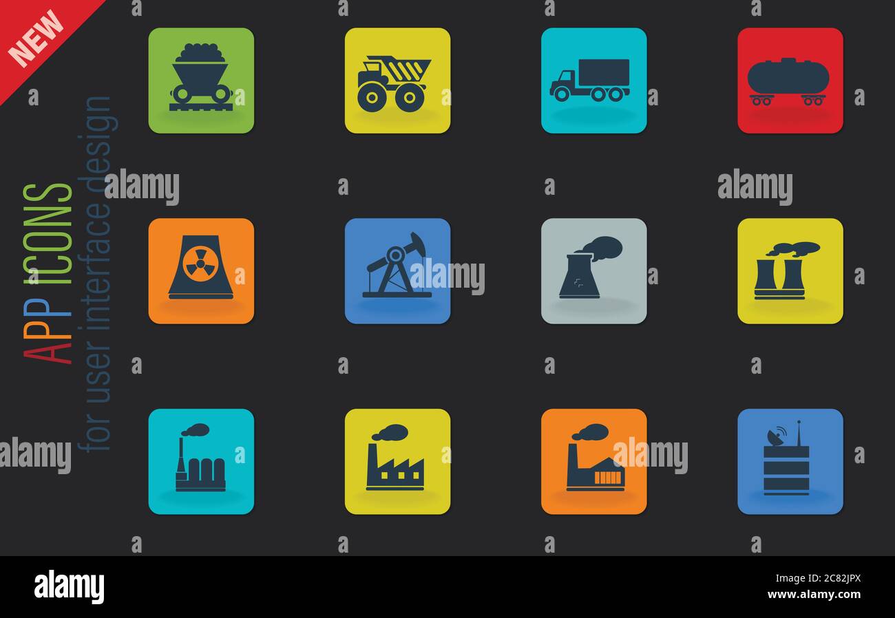 Industrial simply icons Stock Vector Image & Art - Alamy