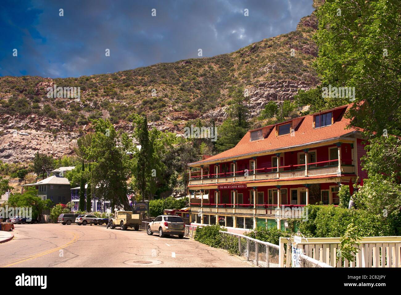 The Inn at Castle Rock on Tombstone Canyon Road in Old Bisbee AZ Stock ...