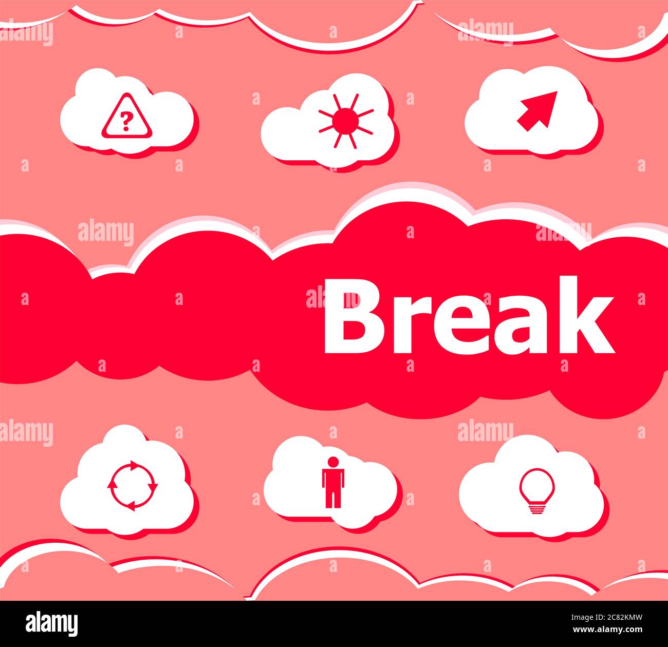 The word break on digital screen, business concept Stock Photo - Alamy