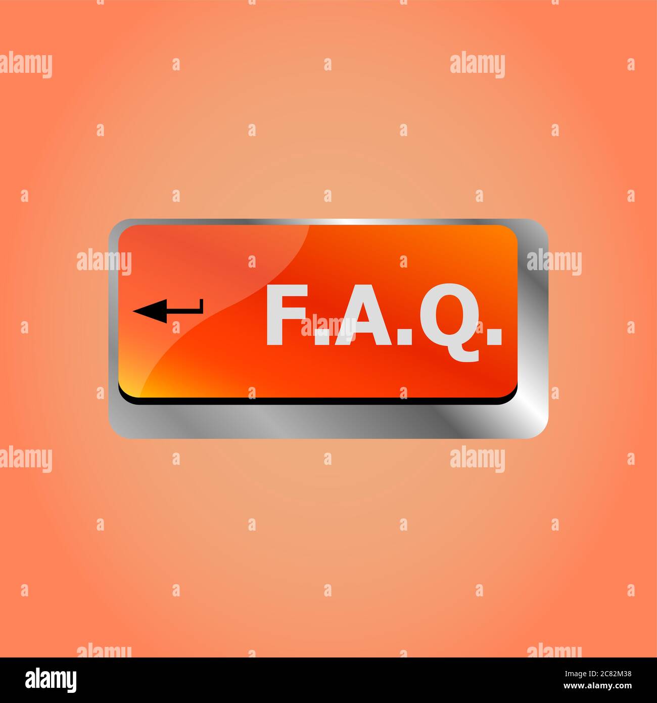 computer keyboard with faq button - business concept Stock Photo - Alamy