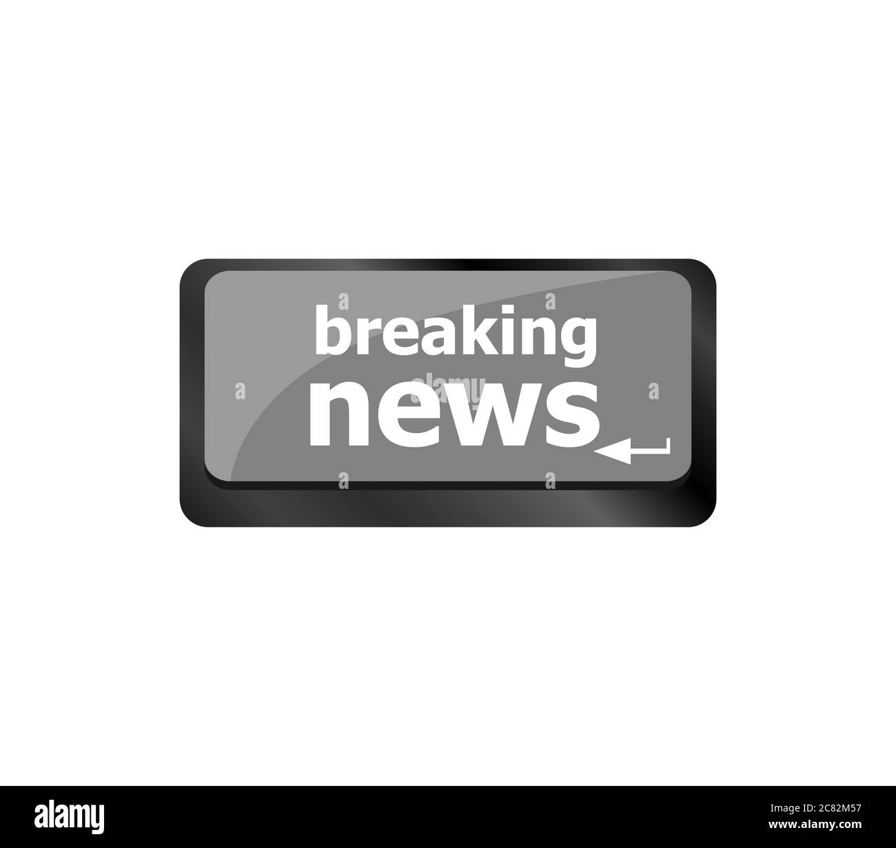 breaking news button on computer keyboard pc key Stock Photo - Alamy