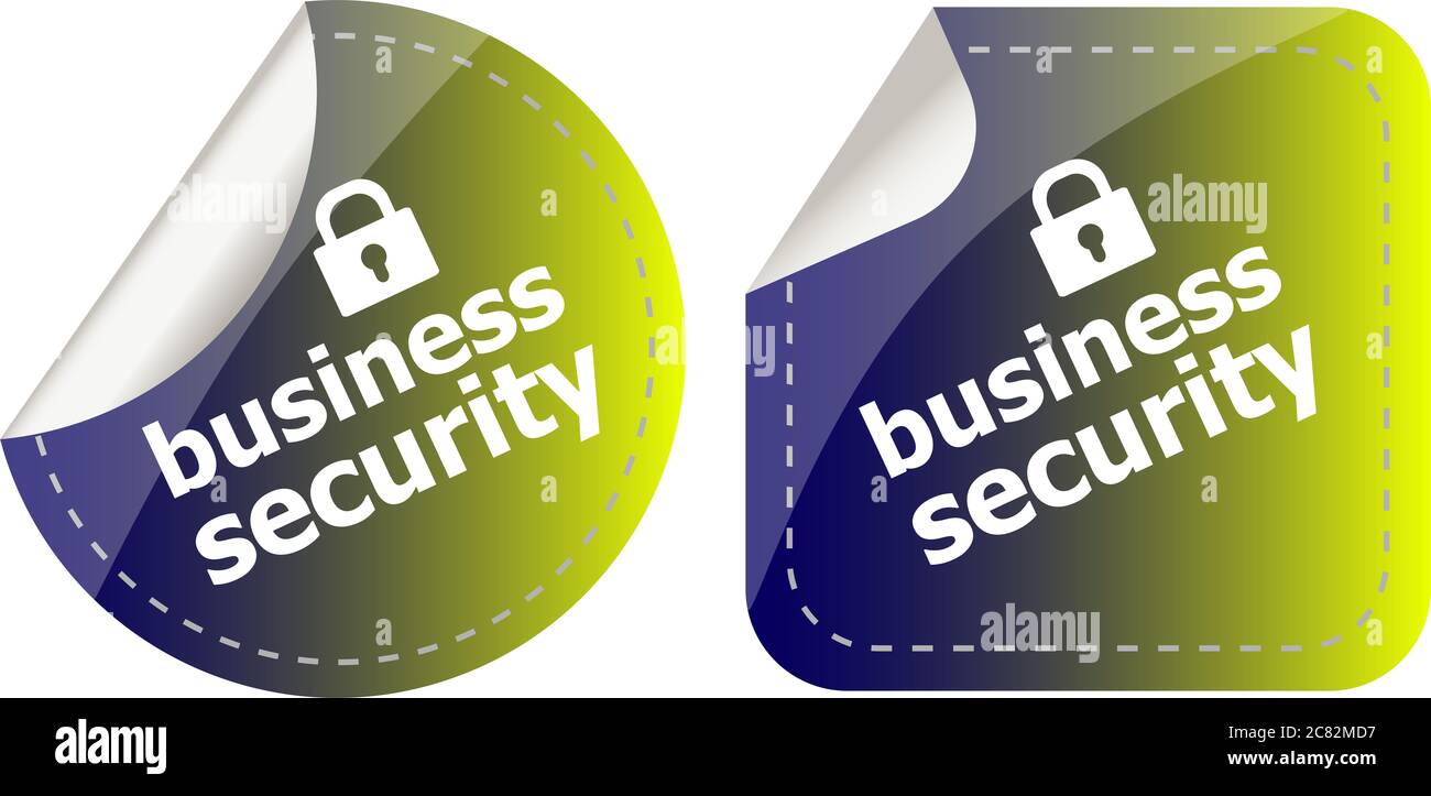Business security stickers label hi-res stock photography and images ...