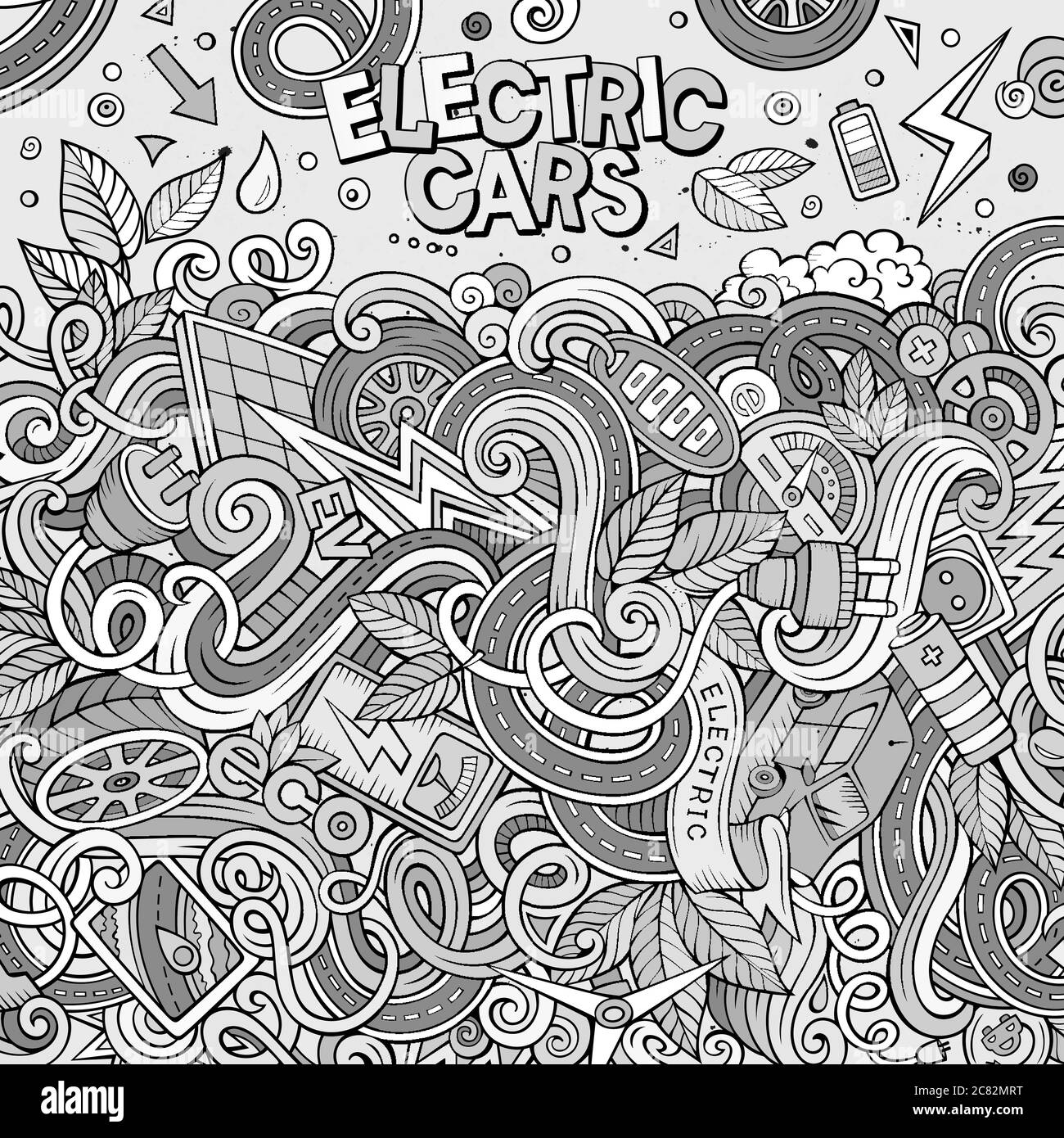 Cars on road border Black and White Stock Photos & Images - Alamy