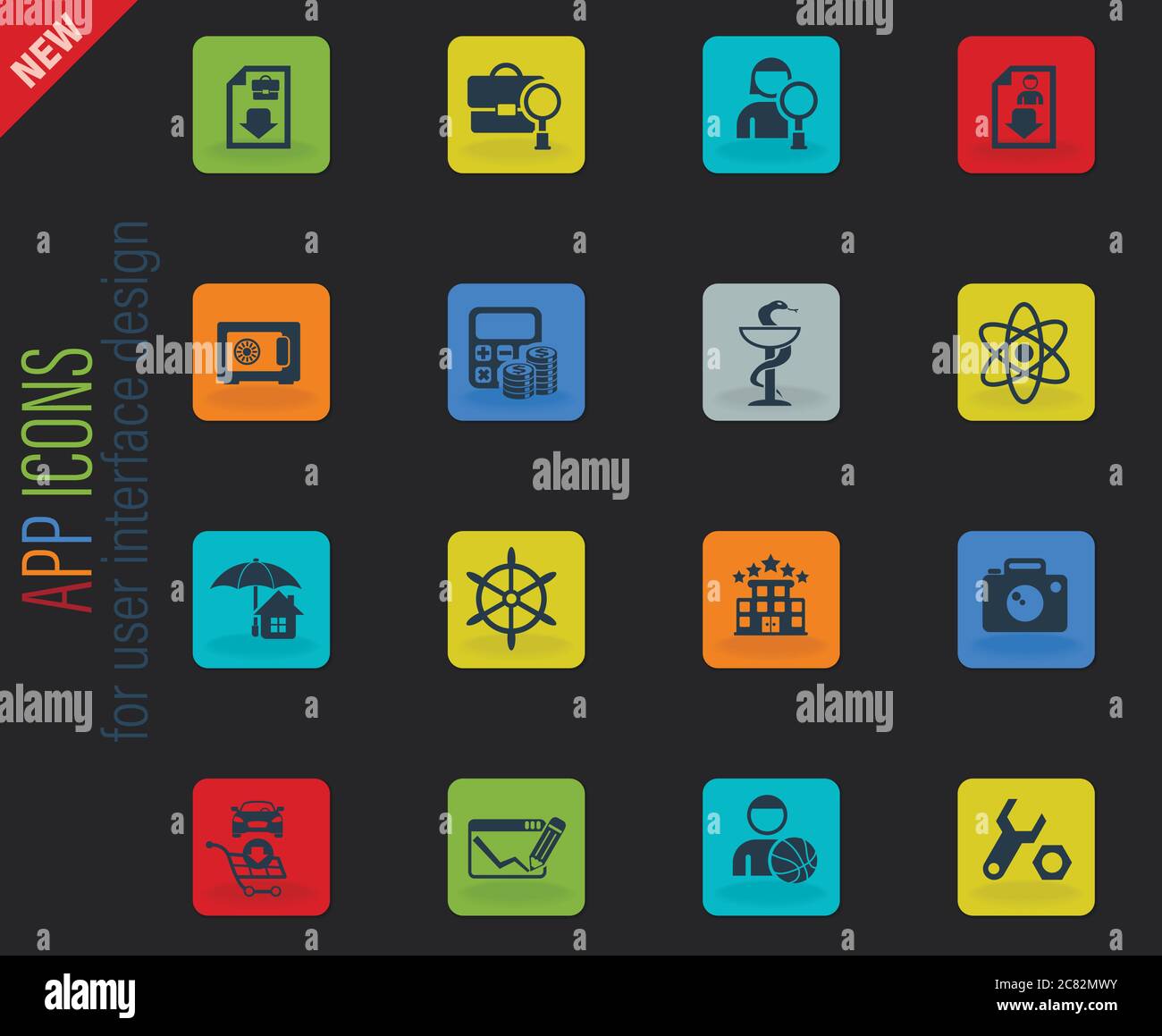 job search icon set Stock Vector Image & Art - Alamy