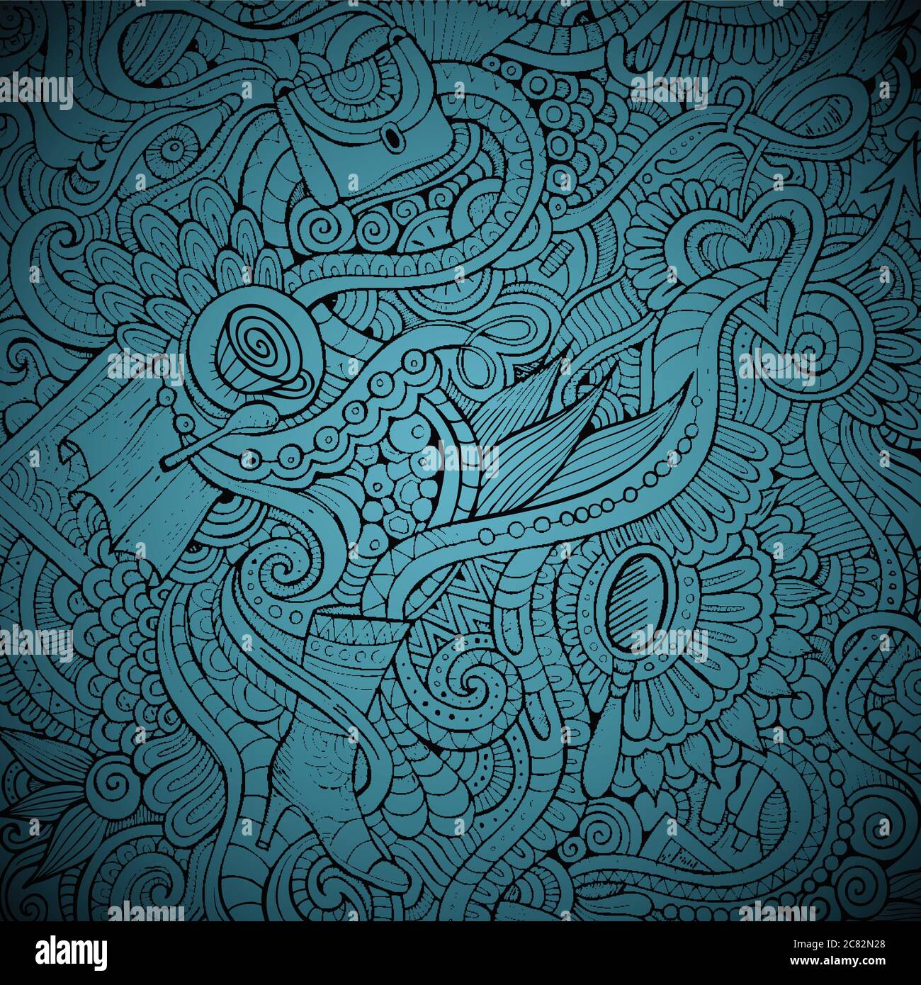 Vector fashion decorative doodles background Stock Vector Image & Art ...