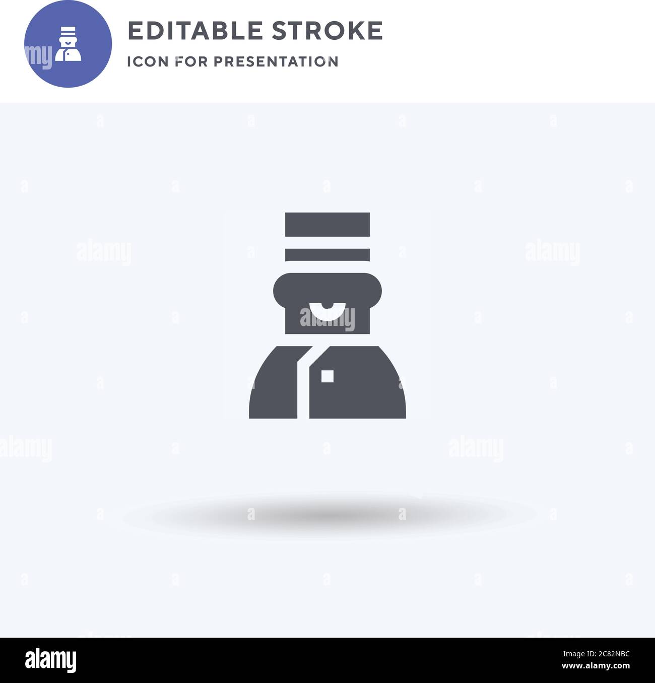 Bellboy icon vector, filled flat sign, solid pictogram isolated on ...