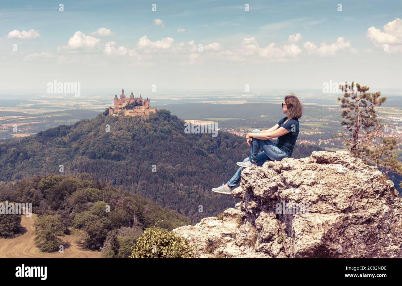 Girl on castle hi-res stock photography and images - Alamy