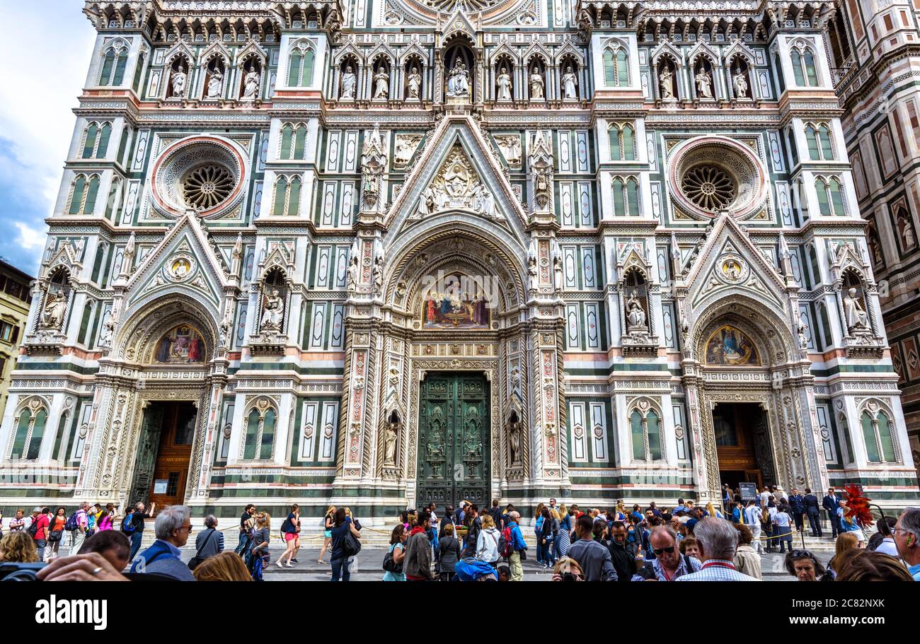 Florence, Italy - May 11, 2014: Beautiful Cathedral di Santa Maria del ...
