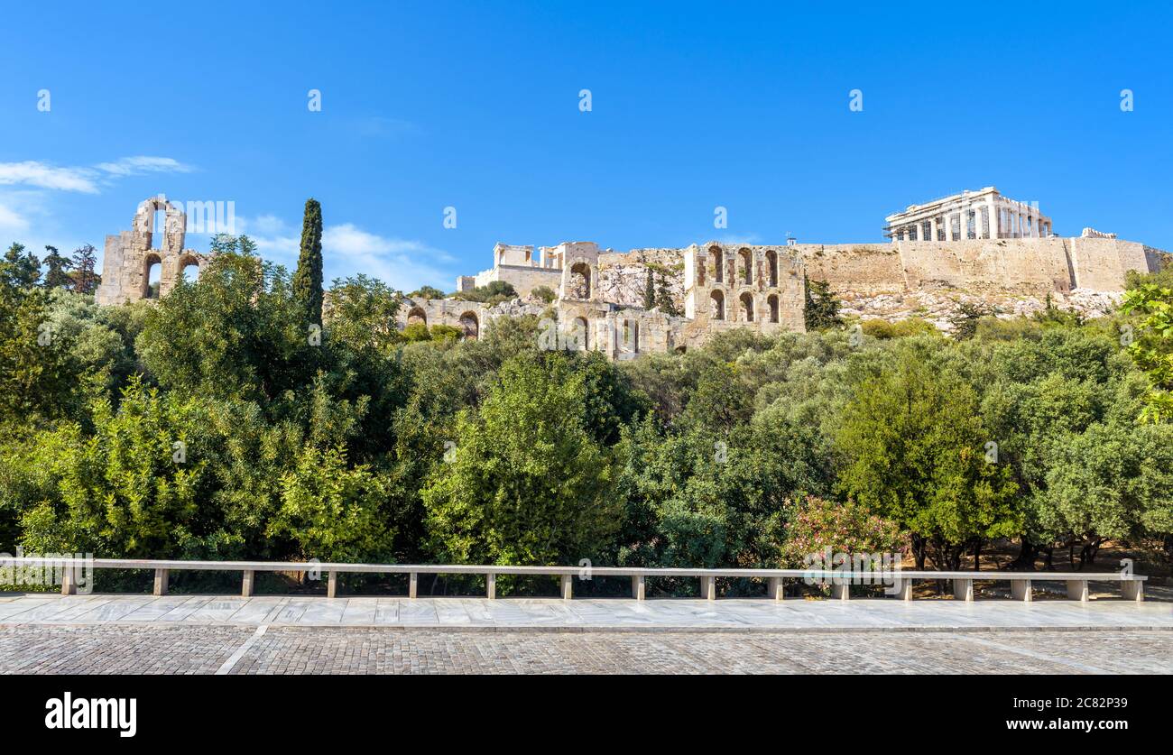 Acropolis with old Parthenon temple, Athens, Greece. This place is top ...