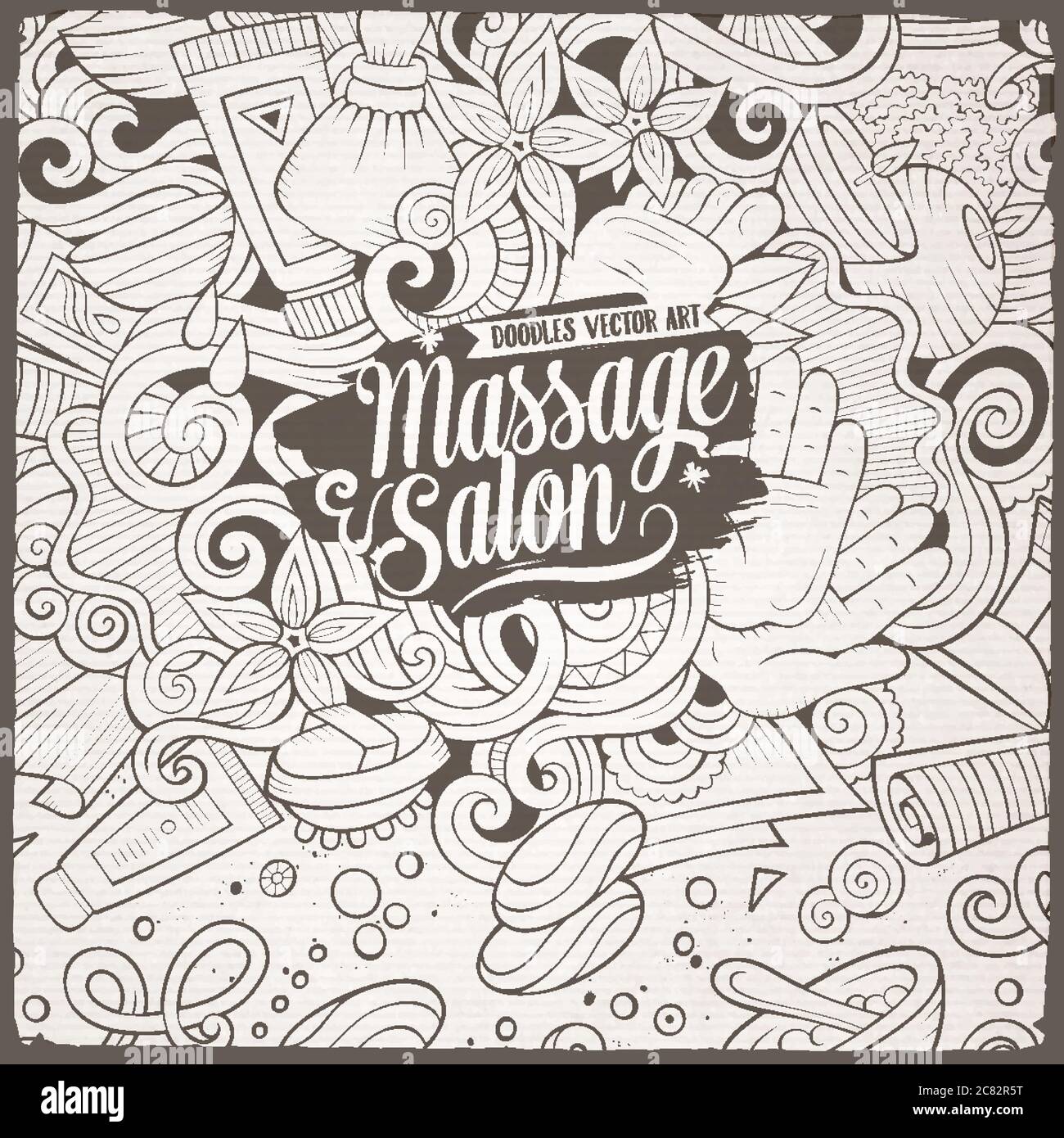 Cartoon cute doodles Massage frame Stock Vector Image & Art - Alamy
