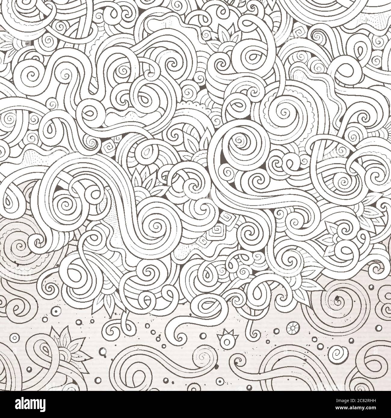 Cartoon cute doodles curls frame design Stock Vector Image & Art - Alamy