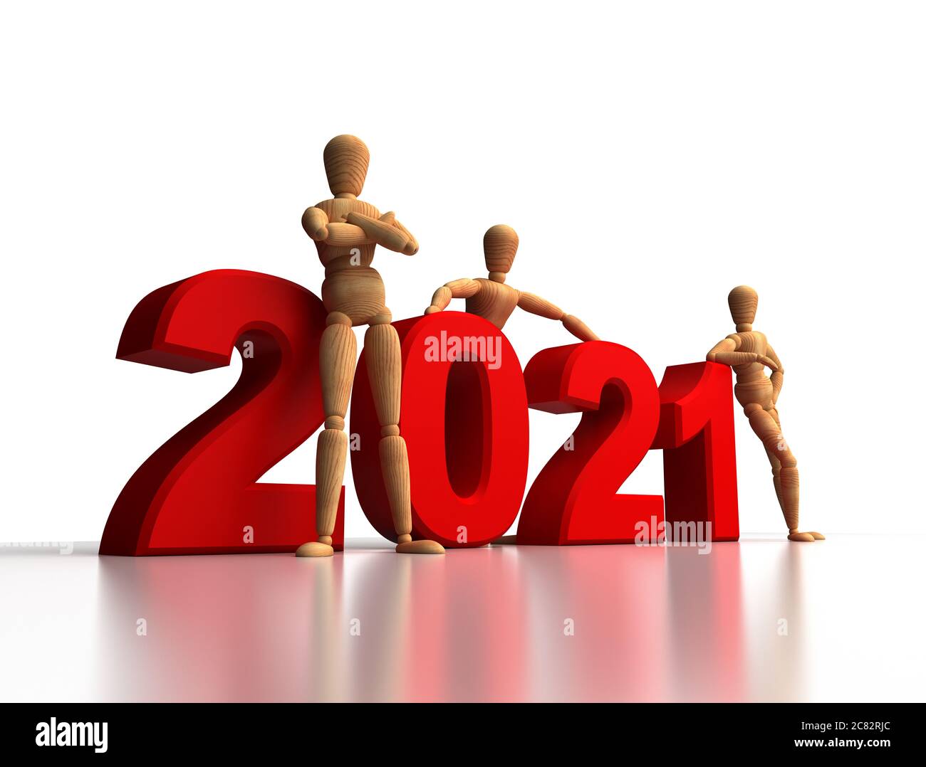 2021 New Years Team isolated on white background Stock Photo - Alamy