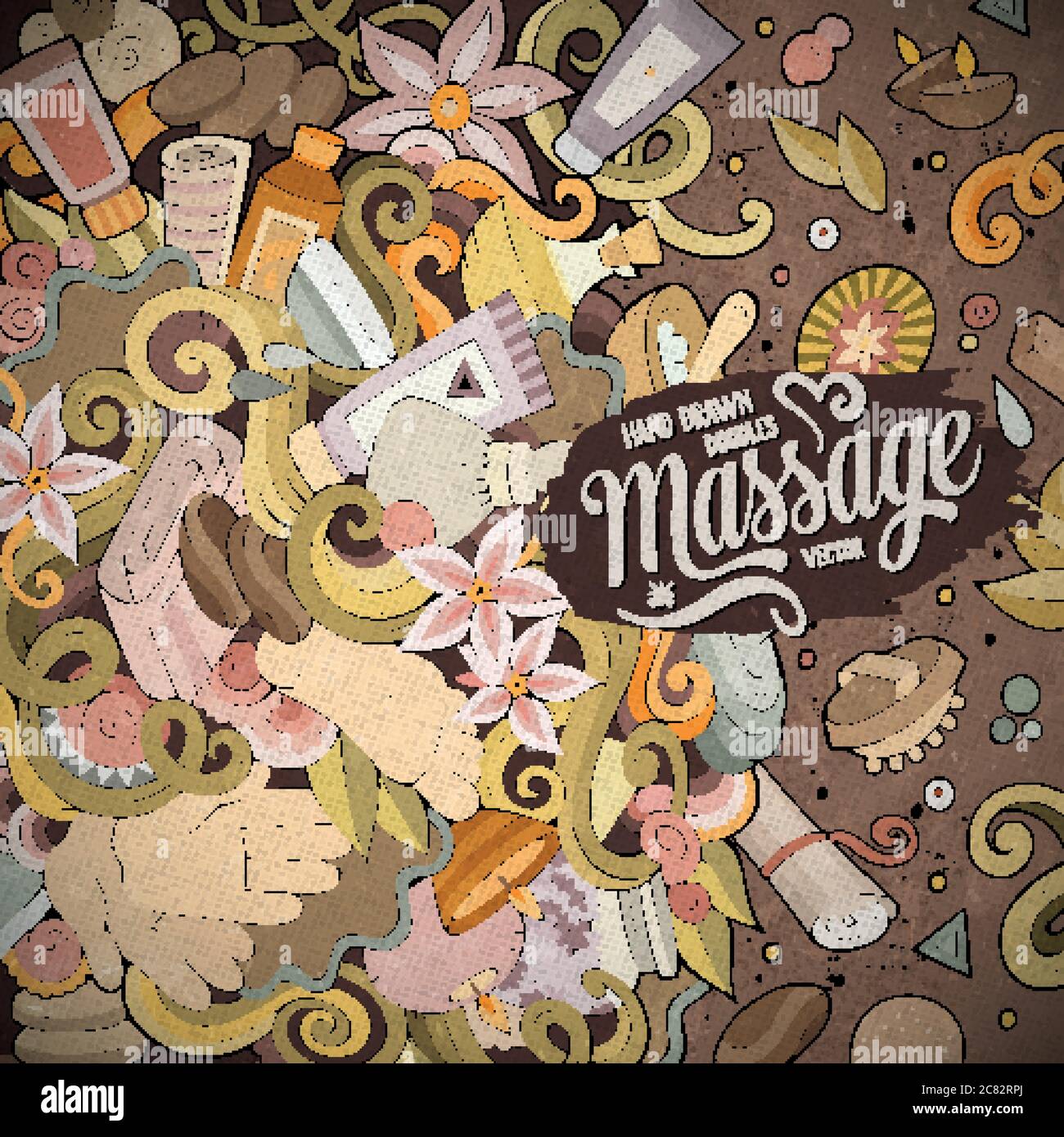 Cartoon cute doodles Massage frame Stock Vector Image & Art - Alamy