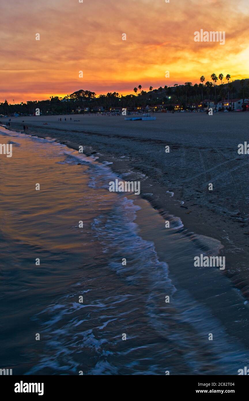 View along Stearns Wharf or Santa Barbara Pier completed In 1872, Is ...