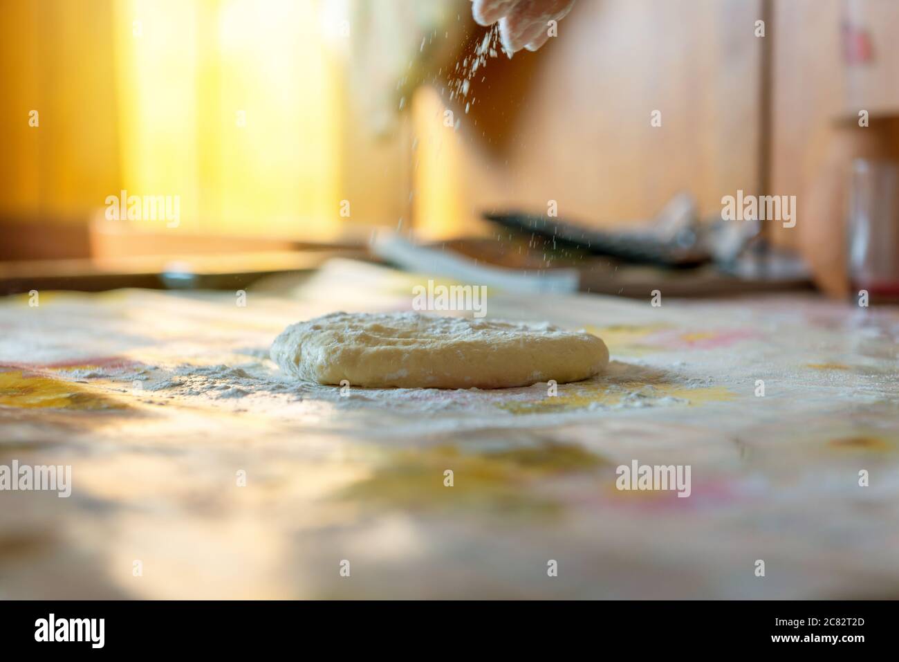 Woman prepares homemade pizza hi-res stock photography and images - Alamy
