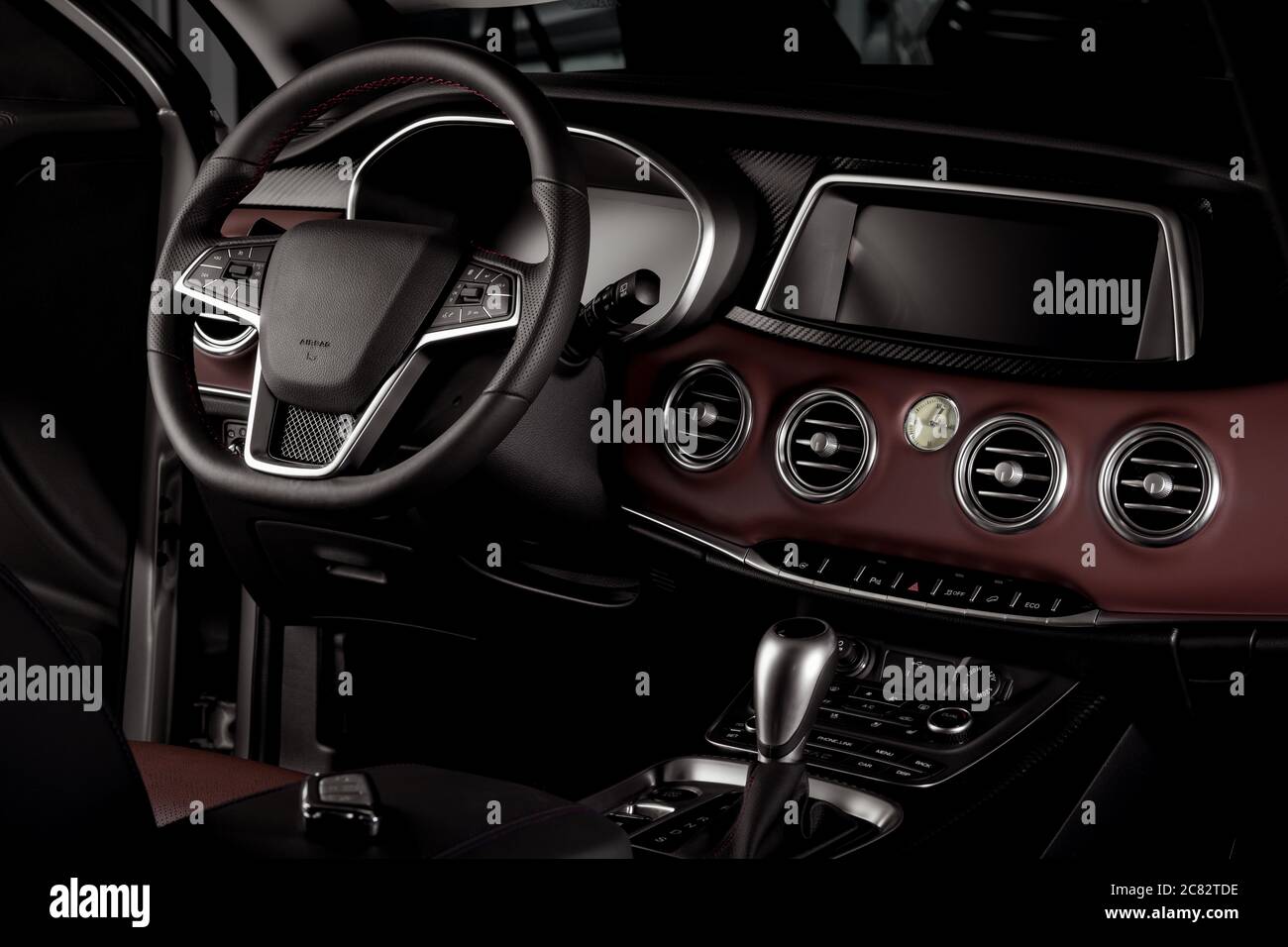 Interior of a new SUV Stock Photo - Alamy