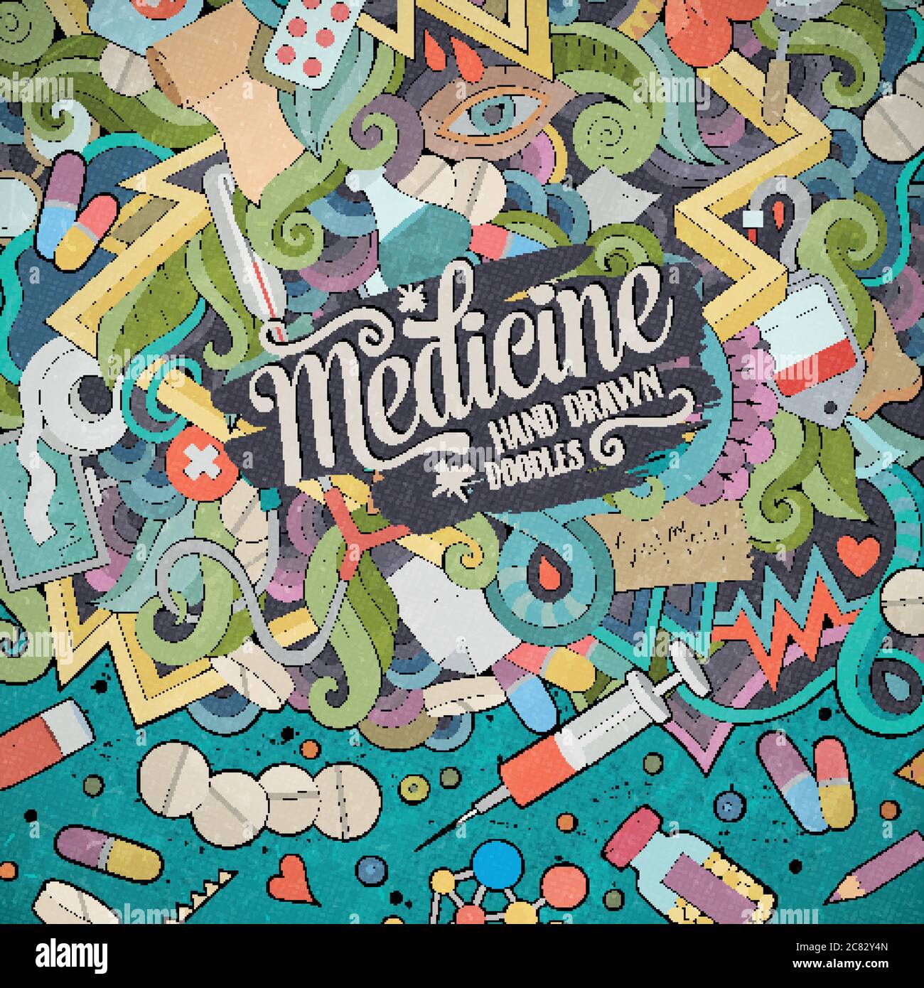 Cartoon cute doodles Medical frame Stock Vector Image & Art - Alamy