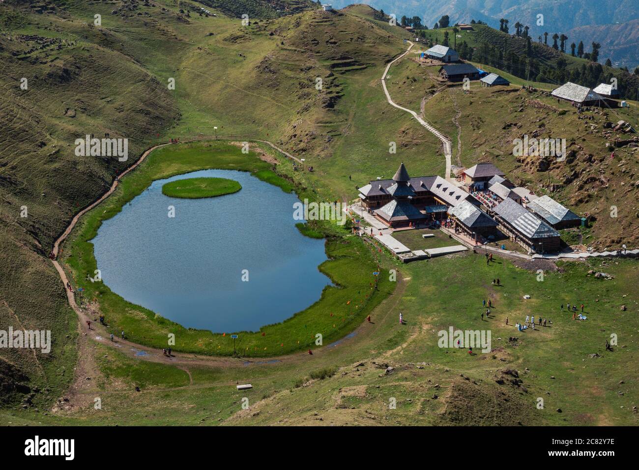 Prashar Lake in Dhauladhar Mountain Range in Himalayas, Himachal ...