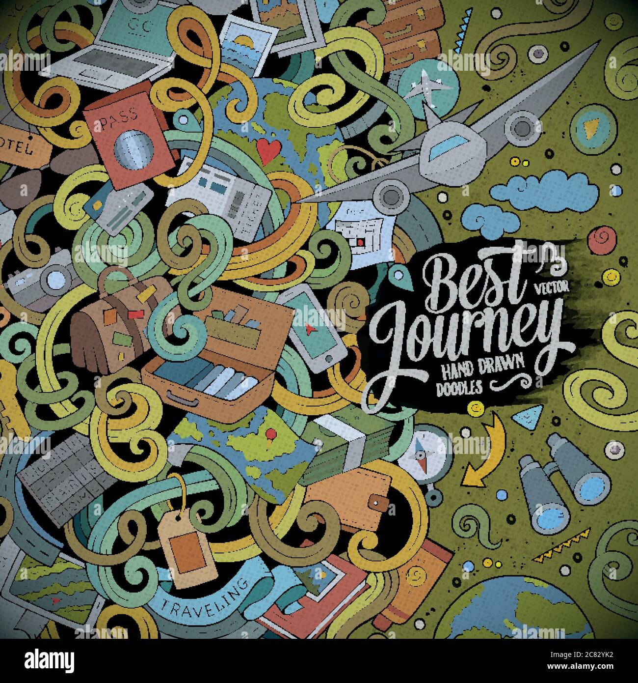 Cartoon cute doodles Travel frame design Stock Vector Image & Art - Alamy