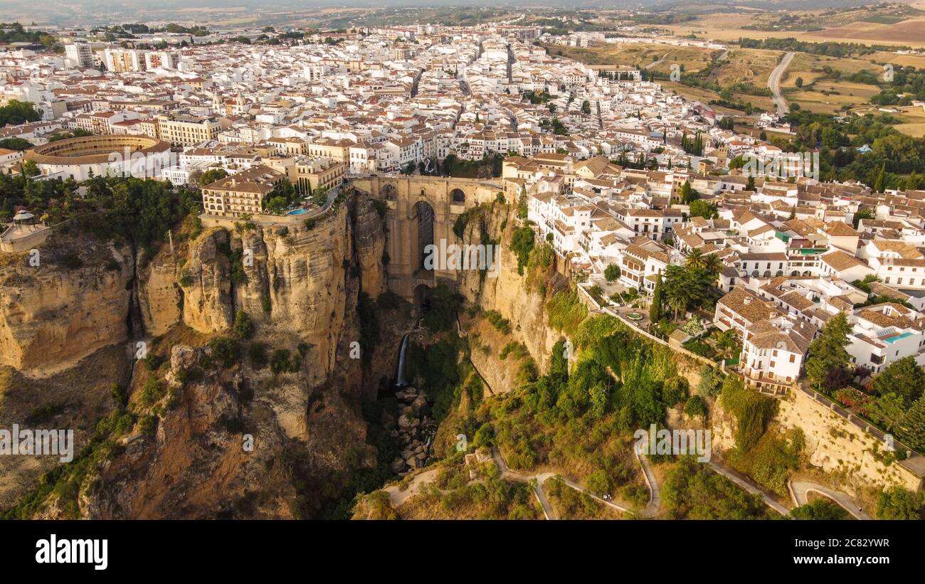 Aerial shot of Ronda city in Spain Stock Photo - Alamy