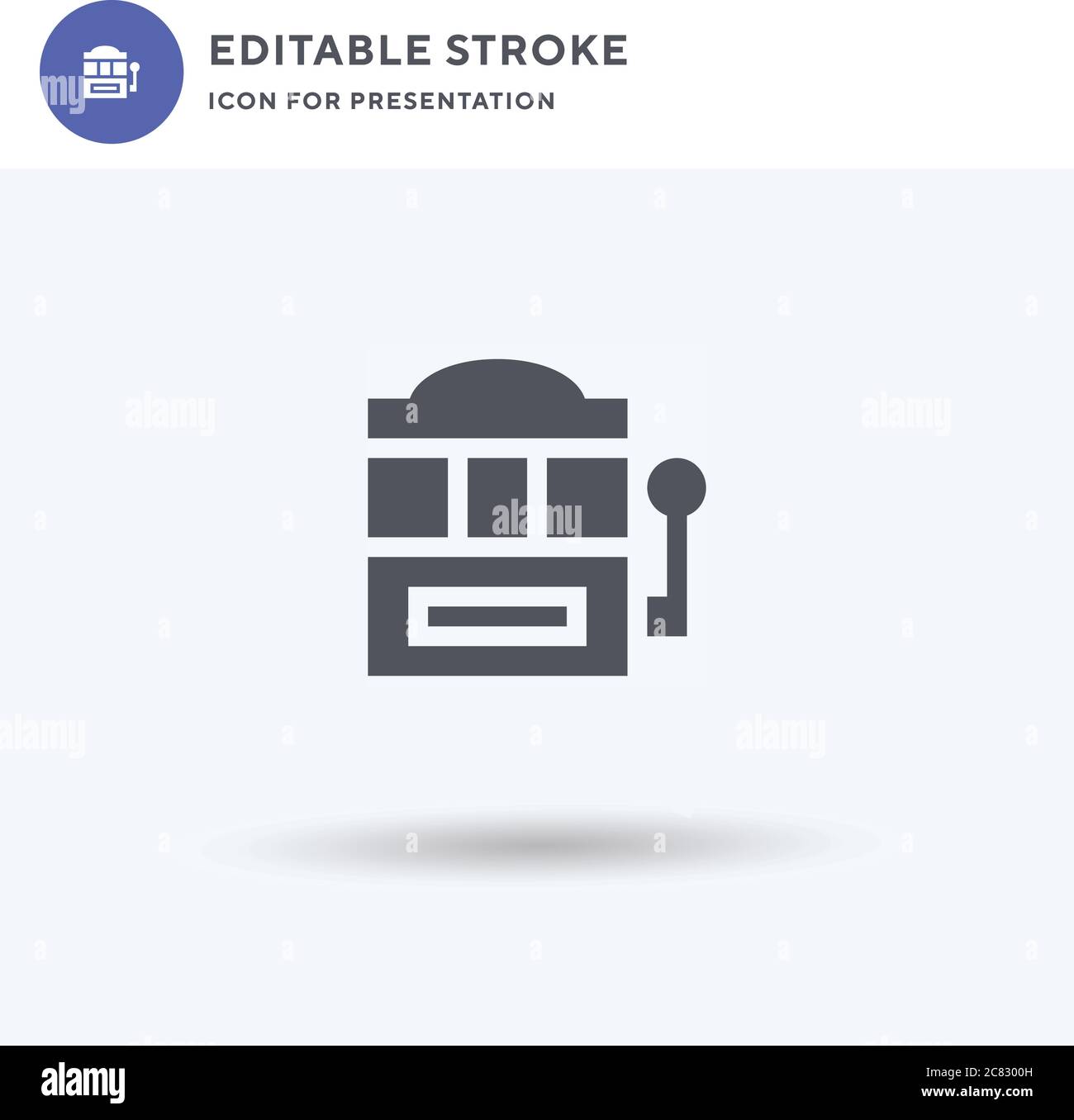 Slot Machine icon vector, filled flat sign, solid pictogram isolated on ...