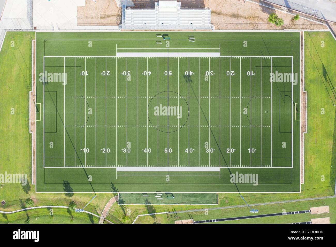 Aerial view of the football field Stock Photo - Alamy