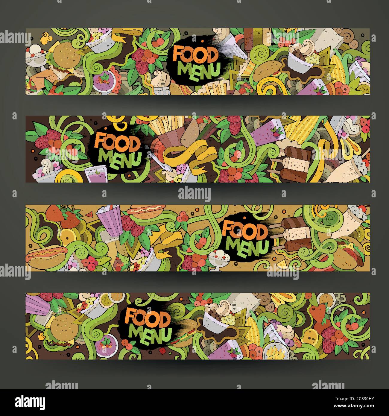 Junk food burger fries sweets Stock Vector Images - Alamy