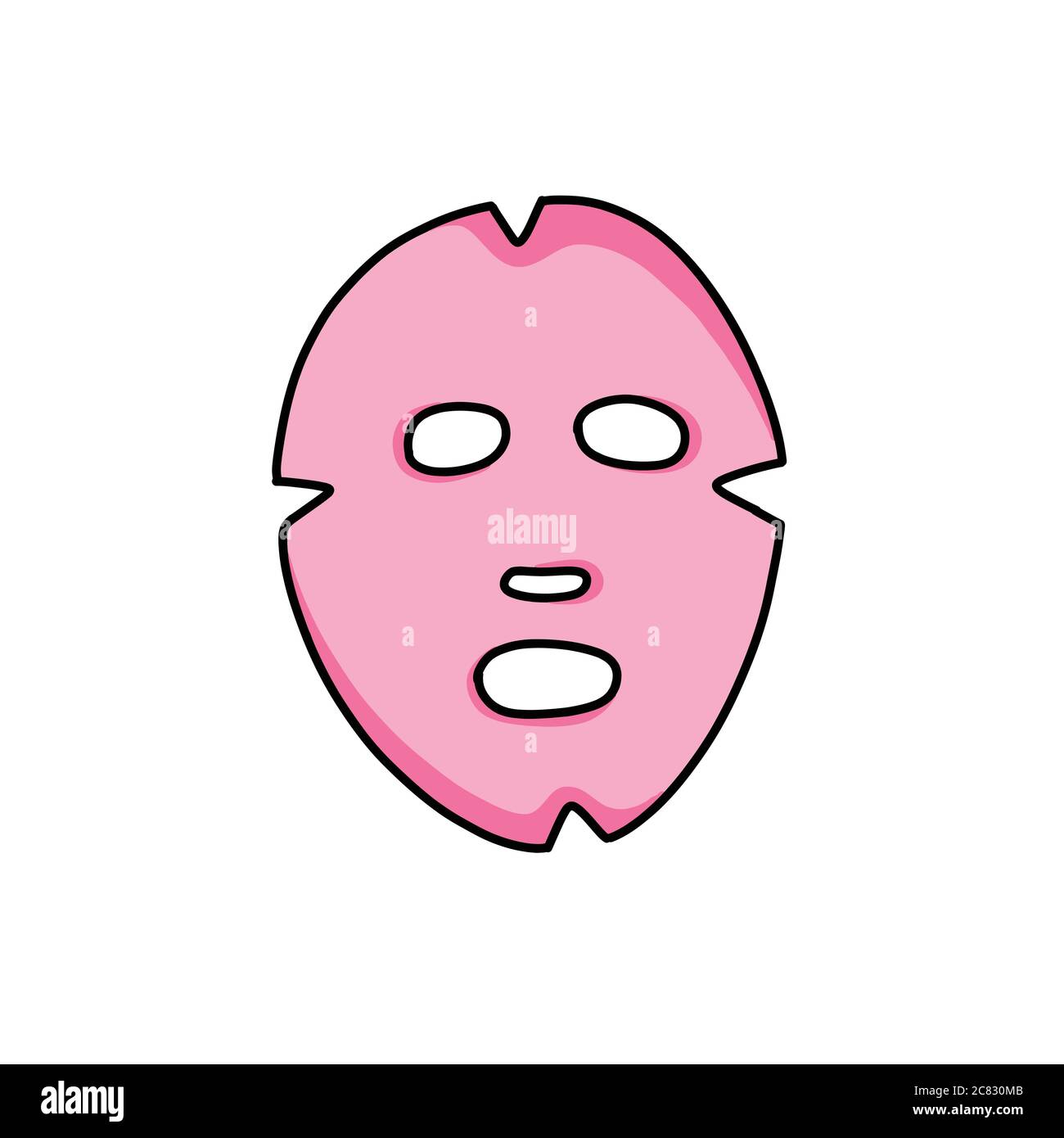 face sheet mask doodle icon, vector illustration Stock Vector Image ...
