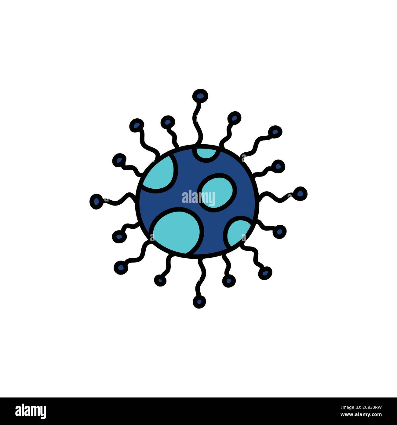 virus doodle icon, vector illustration Stock Vector Image & Art - Alamy