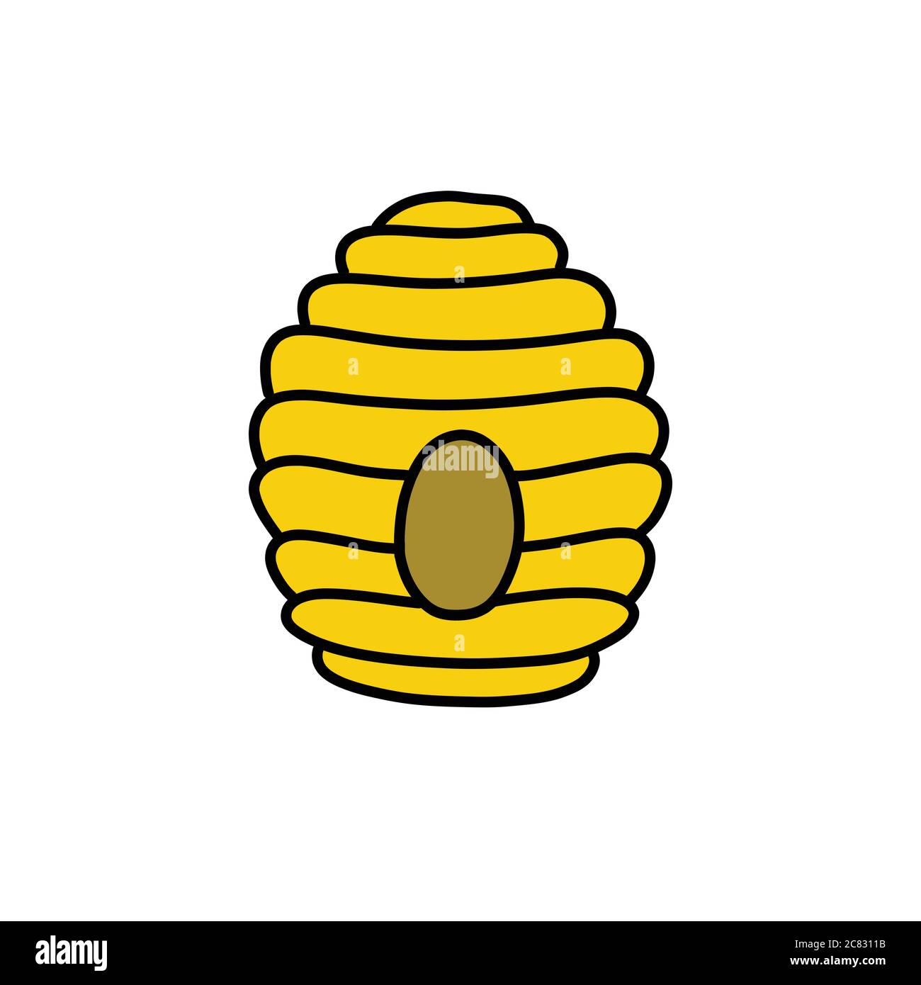bee hive doodle icon, vector illustration Stock Vector Image & Art - Alamy