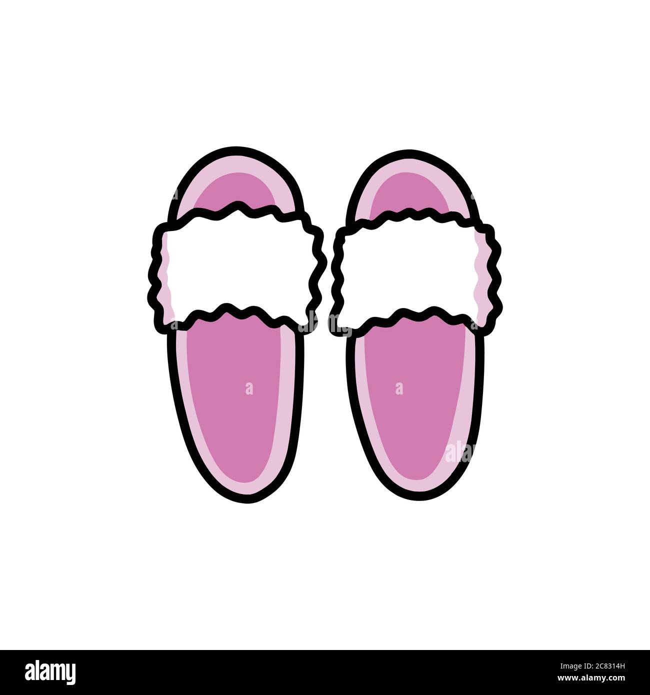 slippers doodle icon, vector illustration Stock Vector Image & Art - Alamy