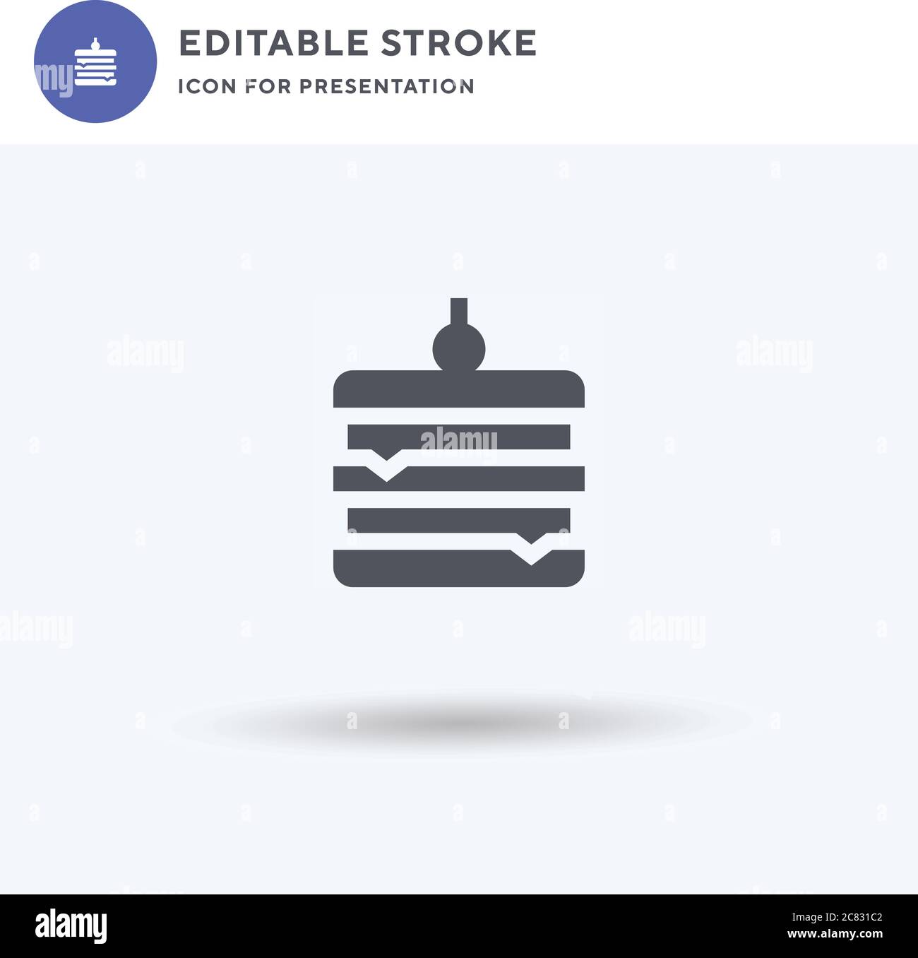 Sandwich icon vector, filled flat sign, solid pictogram isolated on ...