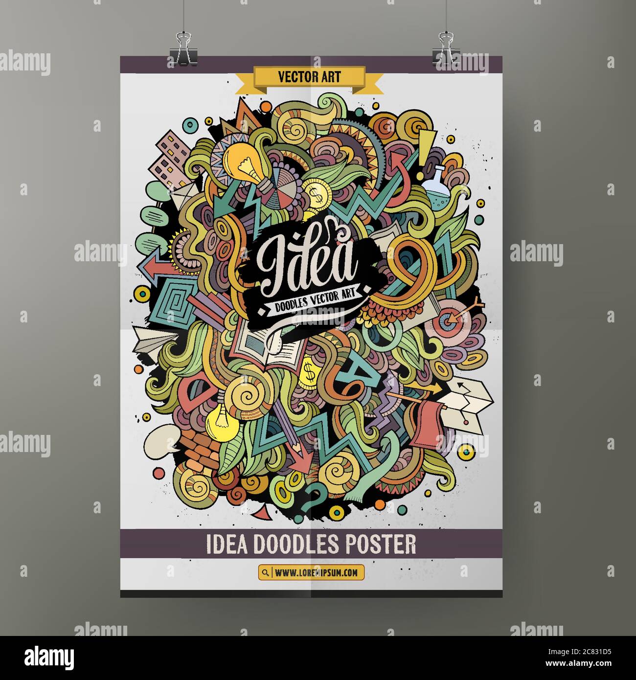 Cartoon doodles Idea poster Stock Vector Image & Art - Alamy