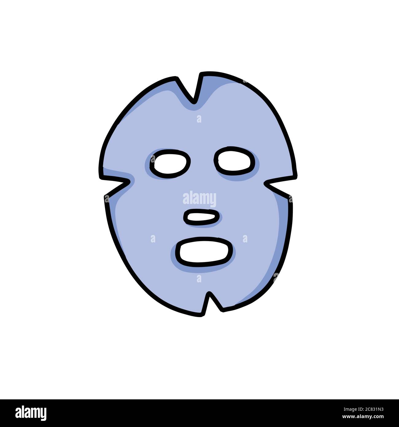 face sheet mask doodle icon, vector illustration Stock Vector Image ...