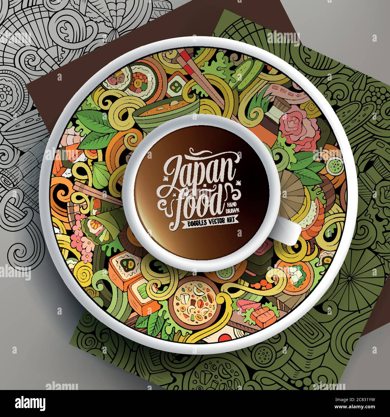 Japan cafe coffee Stock Vector Images - Alamy