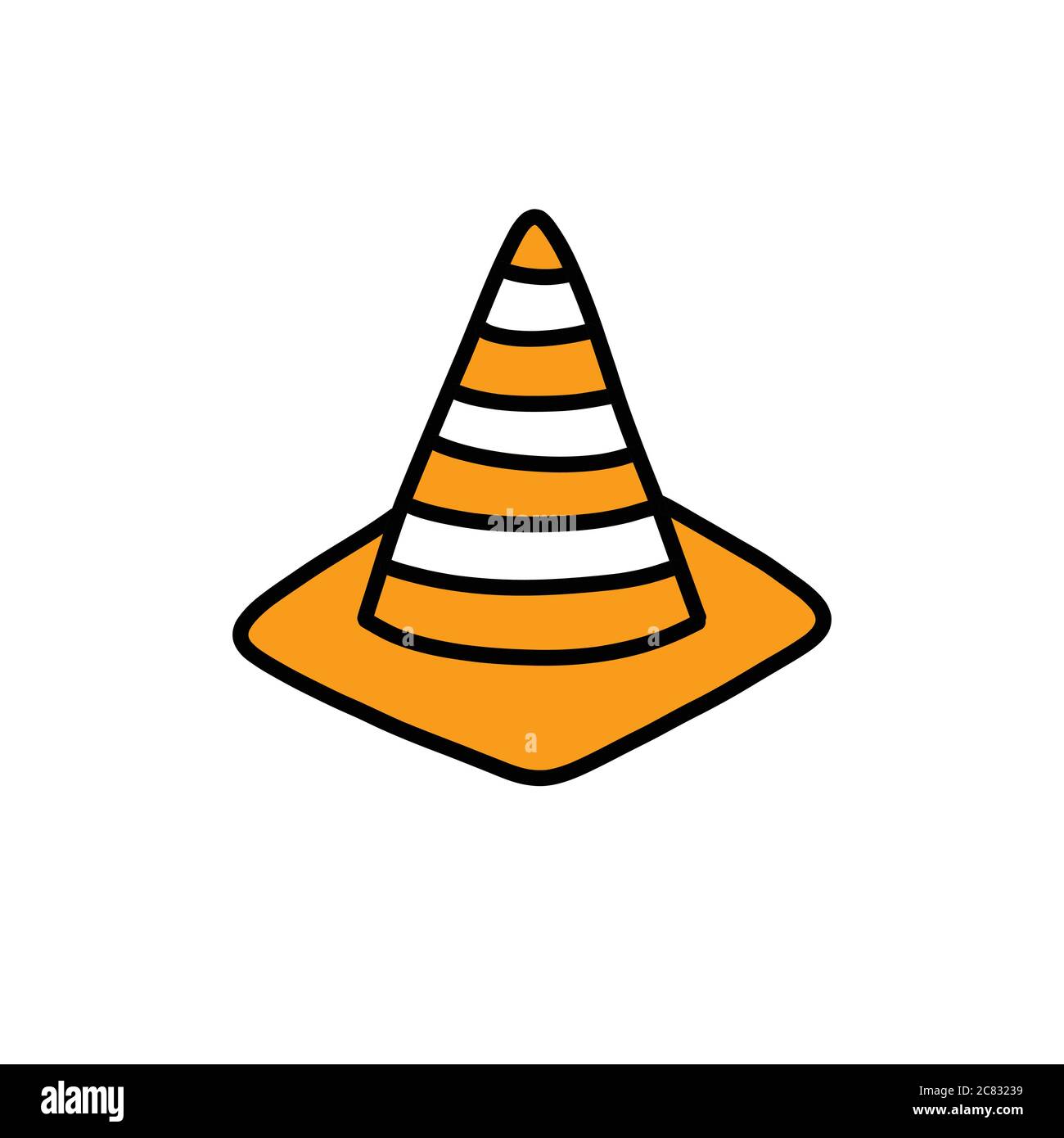 road cone doodle icon, vector illustration Stock Vector Image & Art - Alamy
