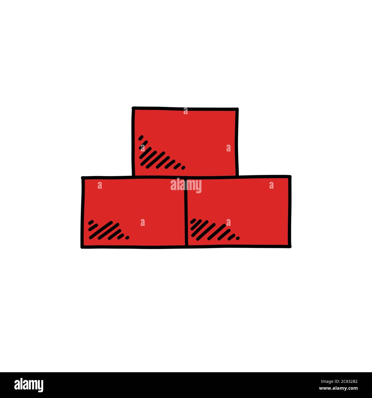 concrete blocks doodle icon, vector illustration Stock Vector Image ...