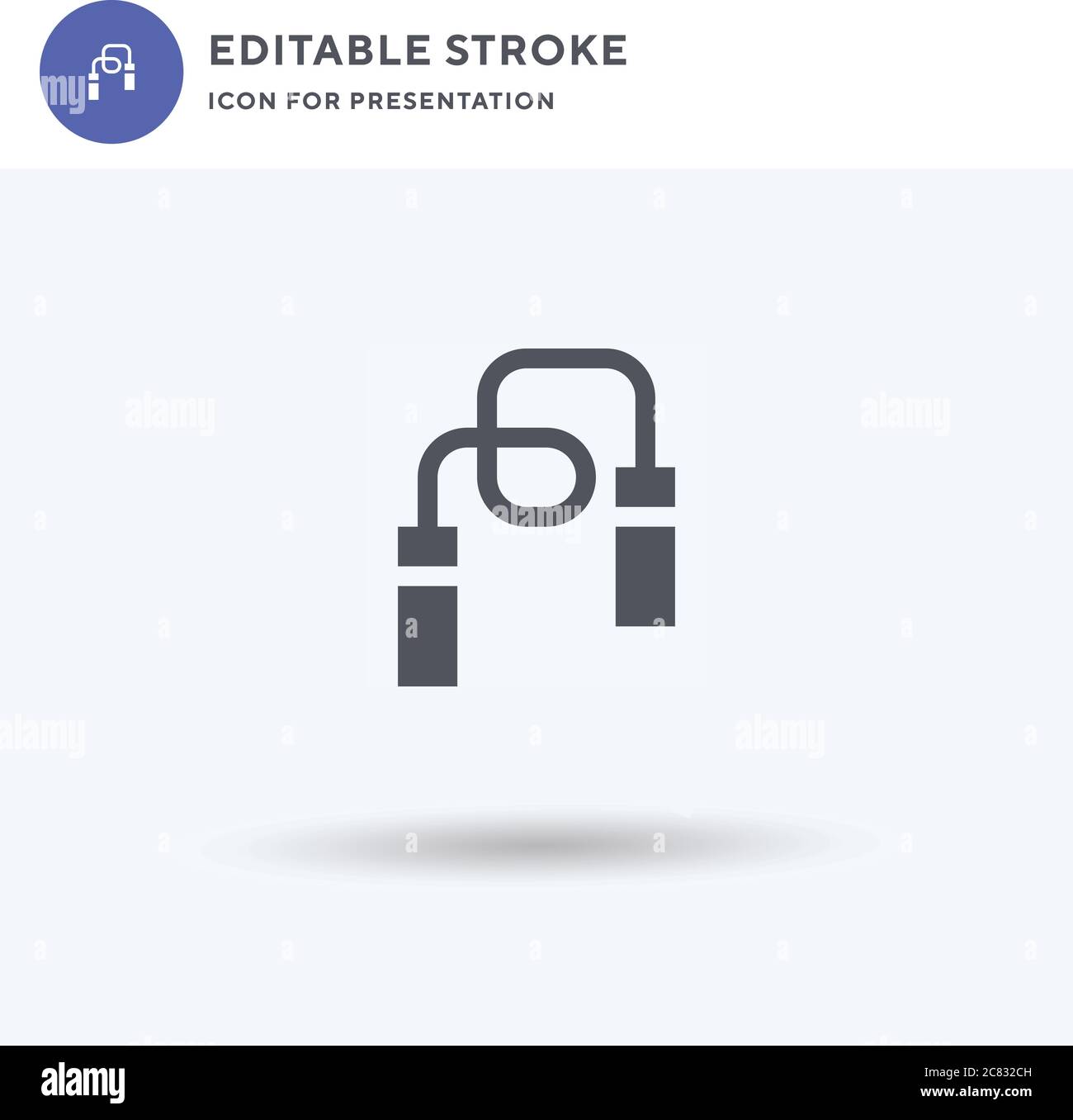 Skipping Rope icon vector, filled flat sign, solid pictogram isolated ...