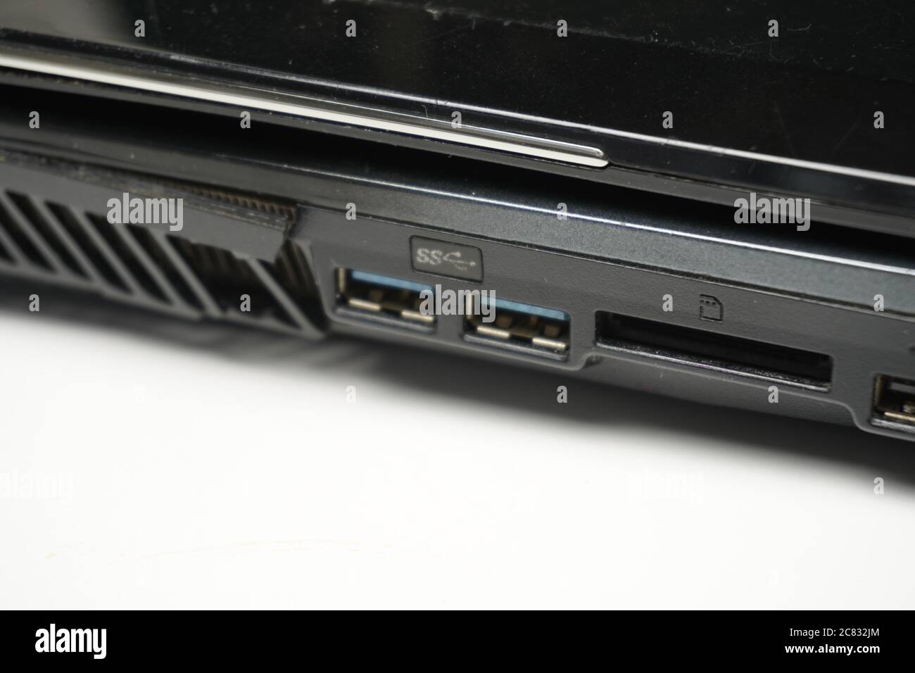 Closeup shot laptop ports hi-res stock photography and images - Alamy