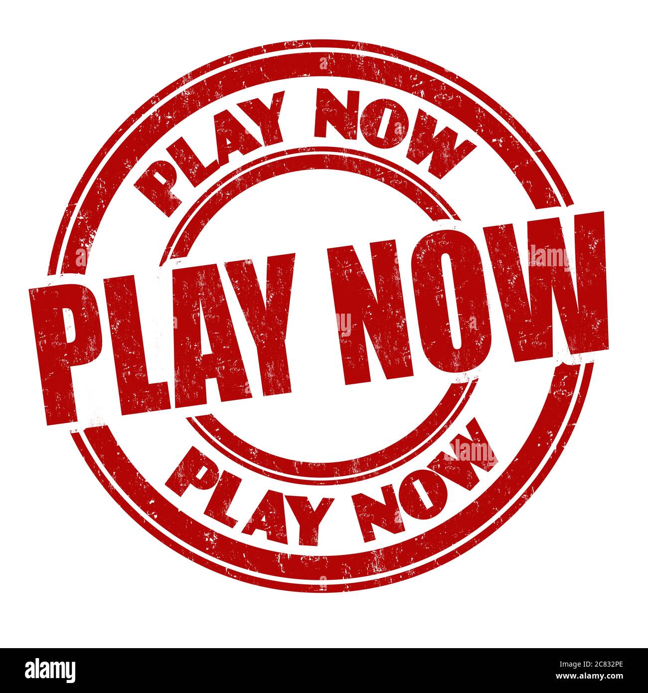 Play now sign hi-res stock photography and images - Alamy