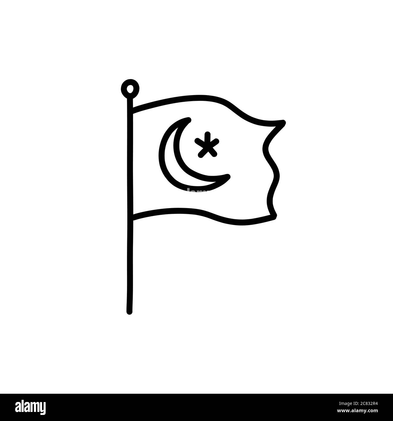 symbol of islam doodle icon, vector illustration Stock Vector Image ...
