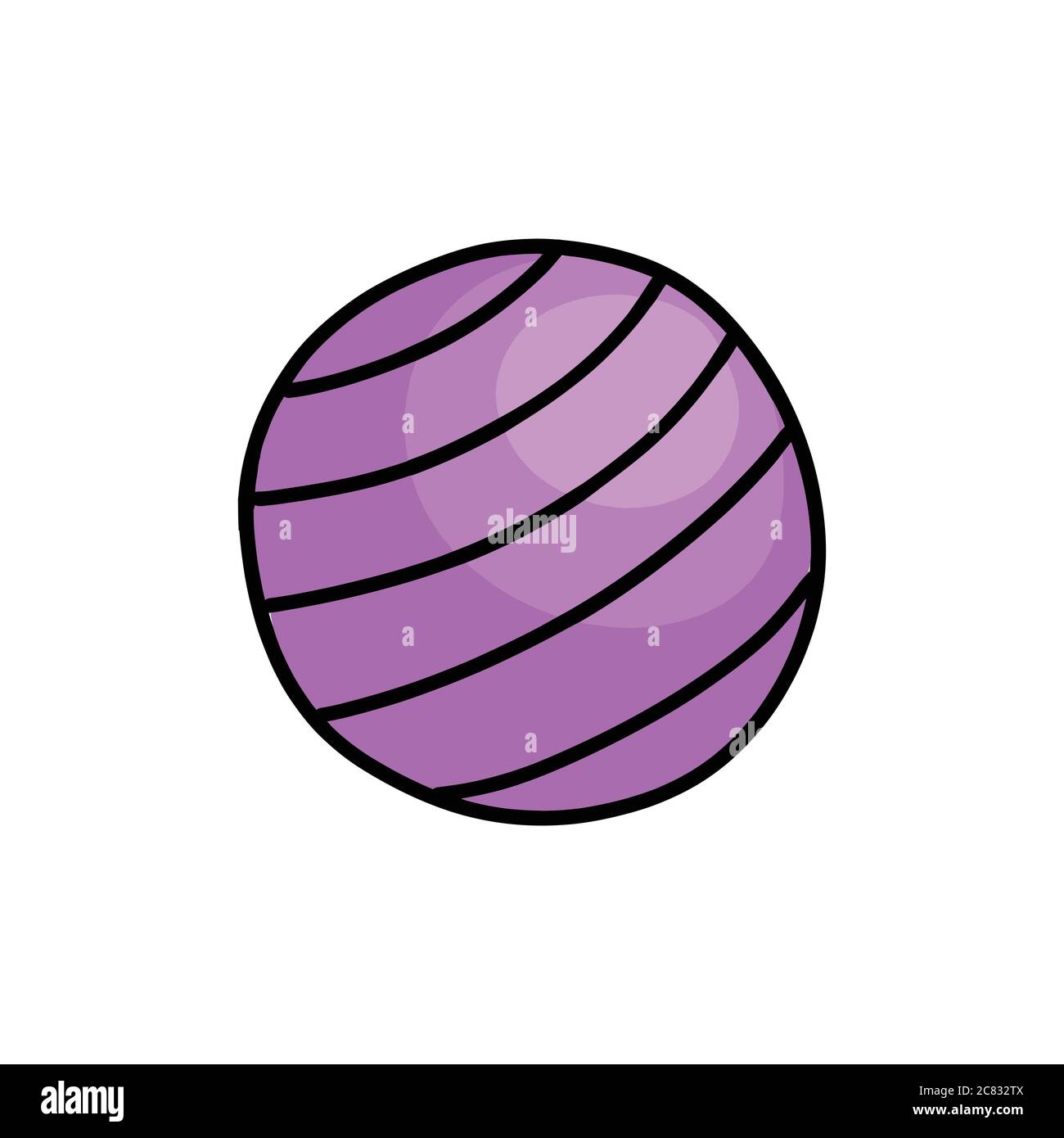 exercise ball doodle icon, vector illustration Stock Vector Image & Art ...