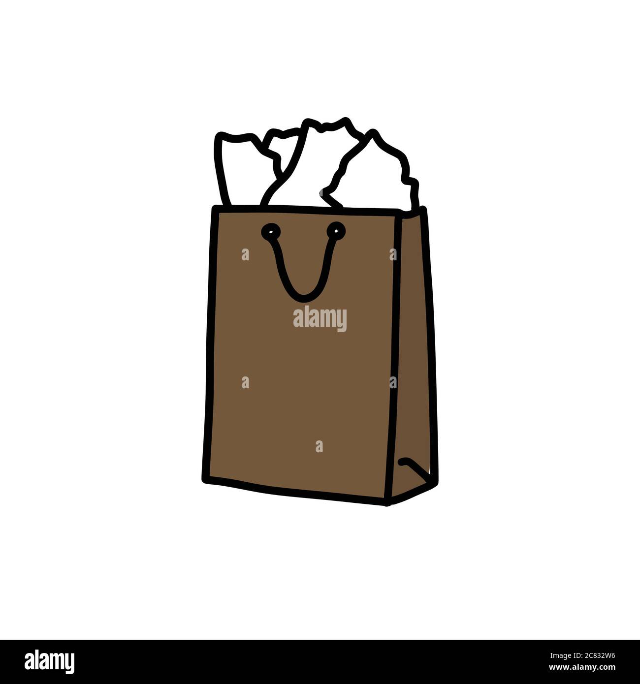 shopping bag doodle icon, vector illustration Stock Vector Image & Art ...
