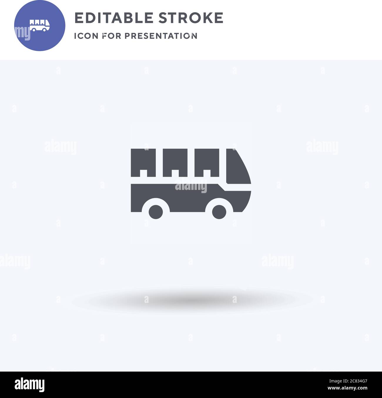 Electric Bus icon vector, filled flat sign, solid pictogram isolated on ...