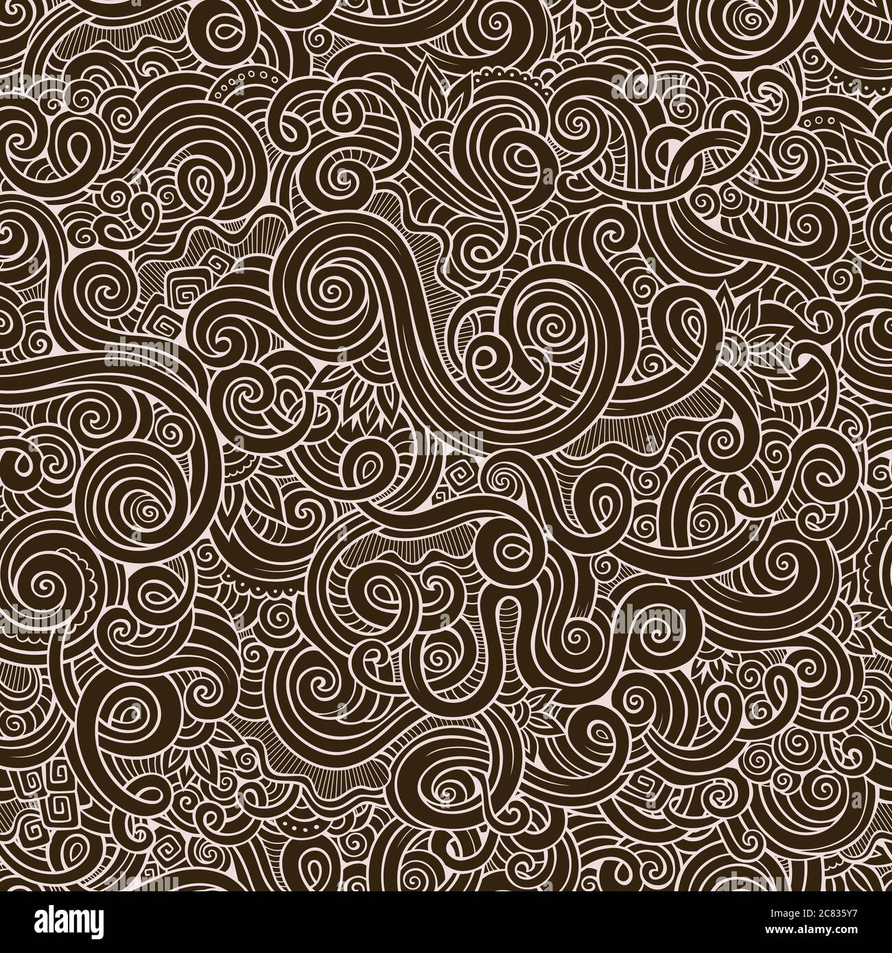 Decorative hand drawn doodle nature ornamental curl vector Stock Vector ...